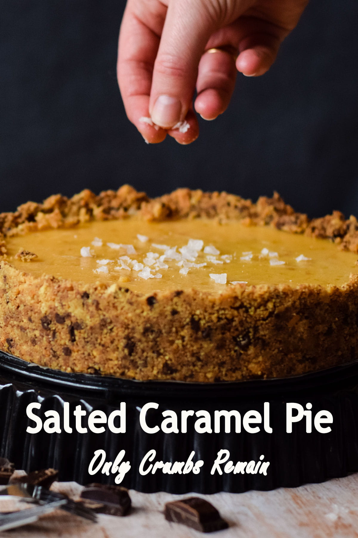 Salted Caramel Pie with Chocolate Sauce! | Only Crumbs Remain