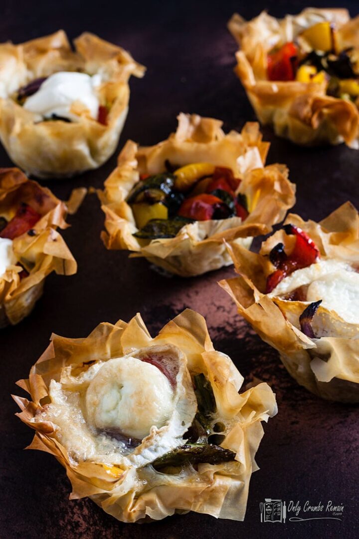 Roasted Vegetable Tartlets | Only Crumbs Remain