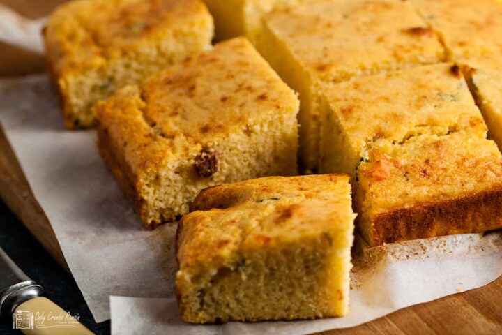Cornbread, with sundried tomatoes and basil | Only Crumbs Remain