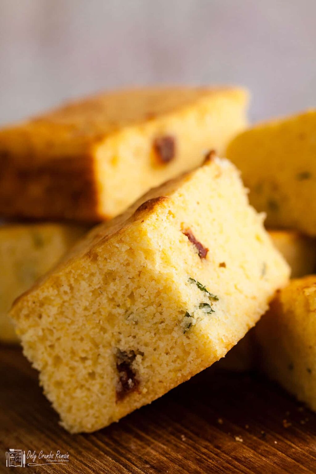 Cornbread, with sundried tomatoes and basil | Only Crumbs Remain