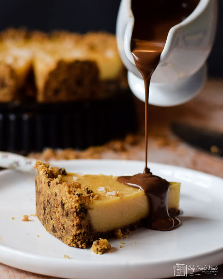 Salted Caramel Pie with Chocolate Sauce! | Only Crumbs Remain