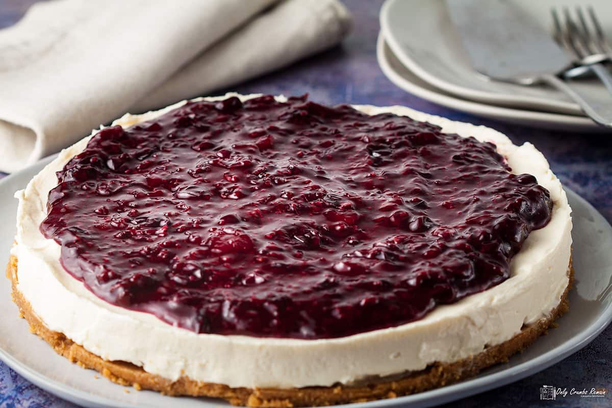 No-bake Blackcurrant Cheesecake | Only Crumbs Remain