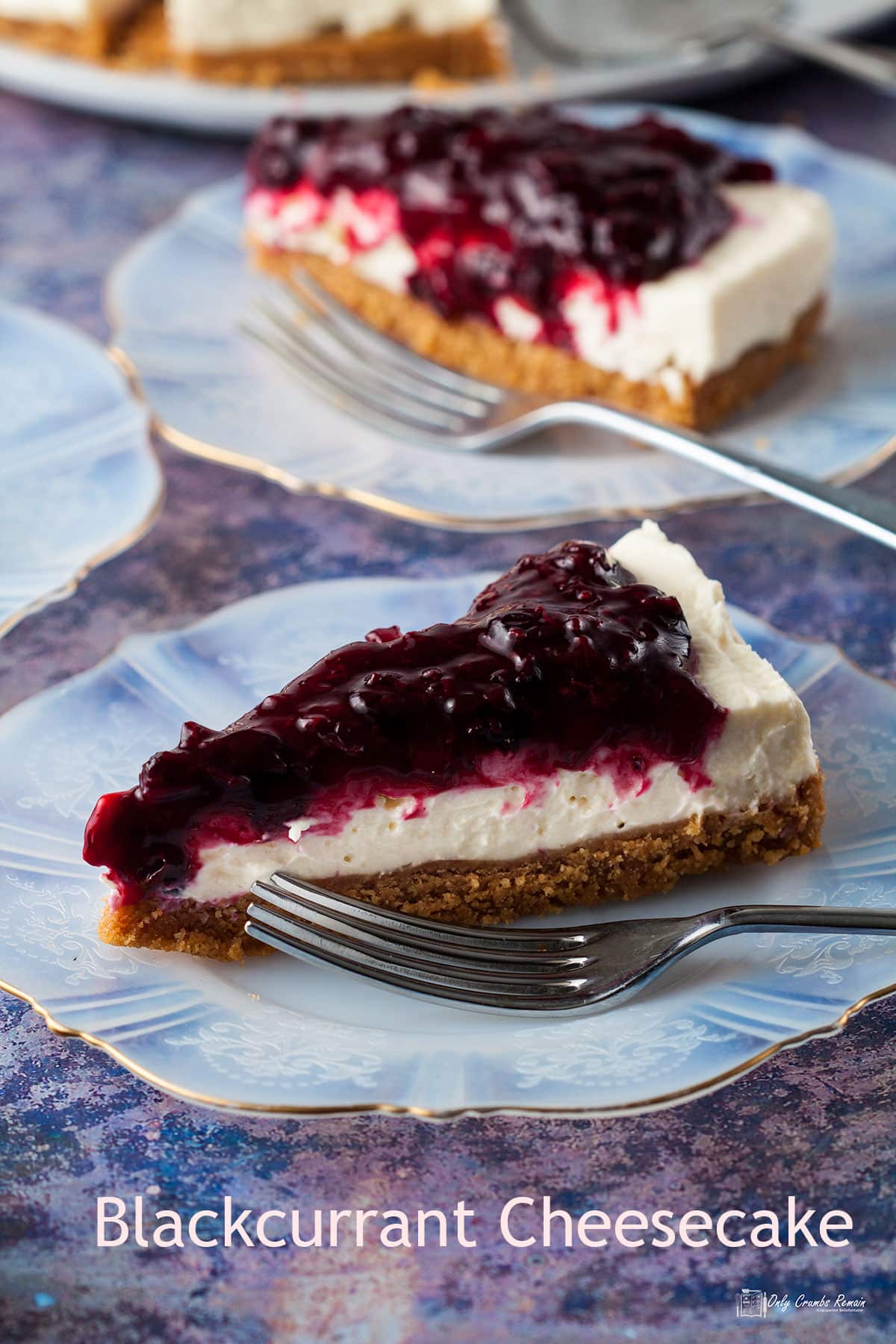 No-bake Blackcurrant Cheesecake | Only Crumbs Remain