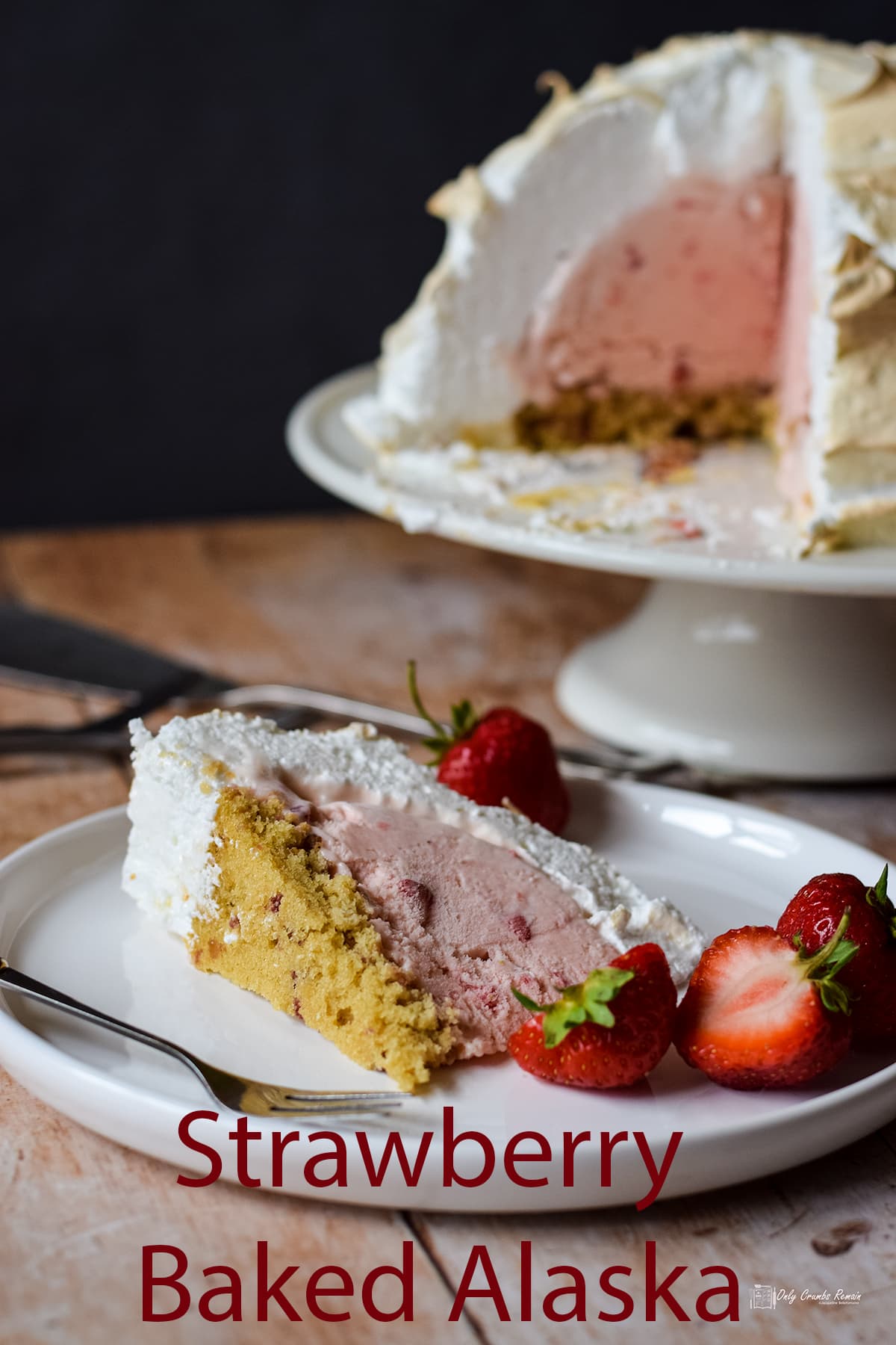 Strawberry Baked Alaska | Only Crumbs Remain