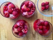 Raspberry & White Chocolate Mini Trifles | Only Crumbs Remain