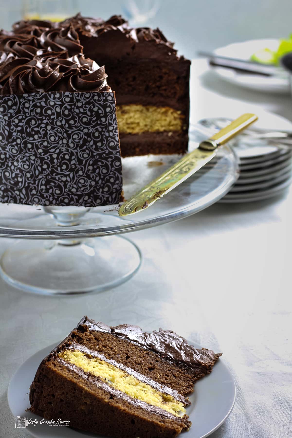 Chocolate and Hazelnut Celebration Cake | Only Crumbs Remain
