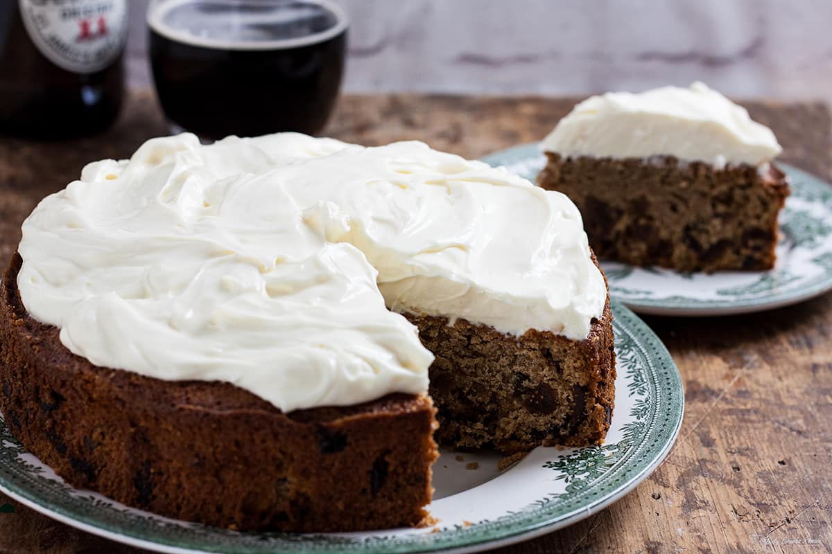 Guinness Cake with Whiskey Cream | Only Crumbs Remain