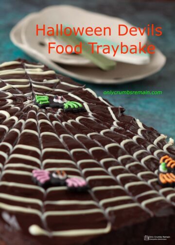 Halloween Devils Food Cake Traybake | Only Crumbs Remain
