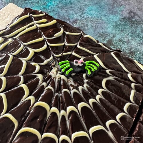 Halloween Devils Food Cake Traybake | Only Crumbs Remain